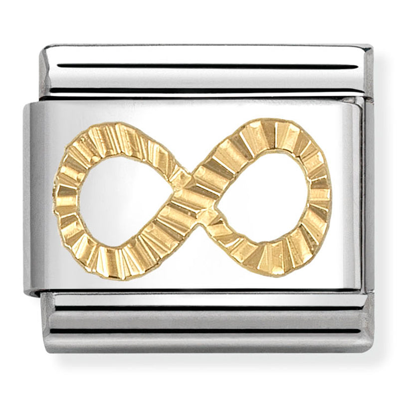 Nomination Composable Classic Link Infinity with Etched Detail in 18ct ...